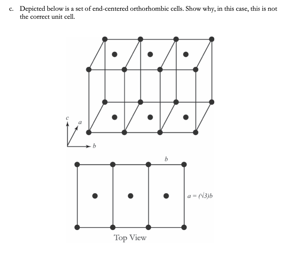 3. a. Depicted below is a set of body centered | Chegg.com