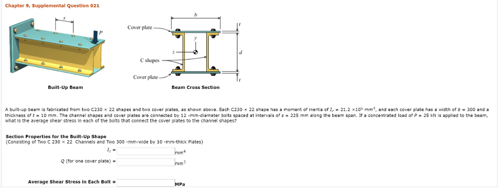 Solved Chapter 9, Supplemental Question 021 Cover plate 1 0 | Chegg.com