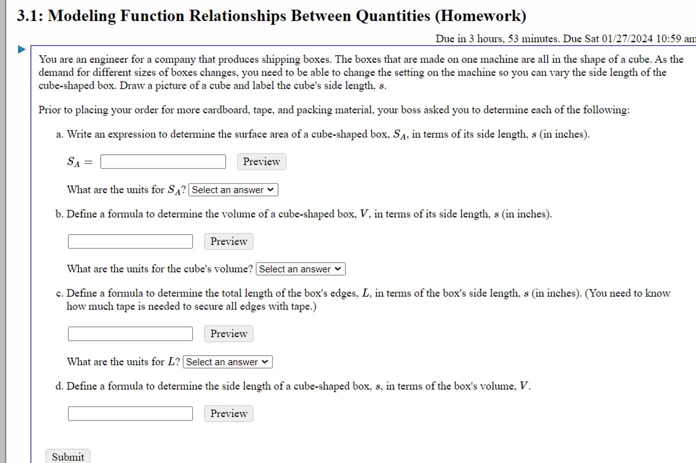 Solved 3.1: Modeling Function Relationships Between | Chegg.com