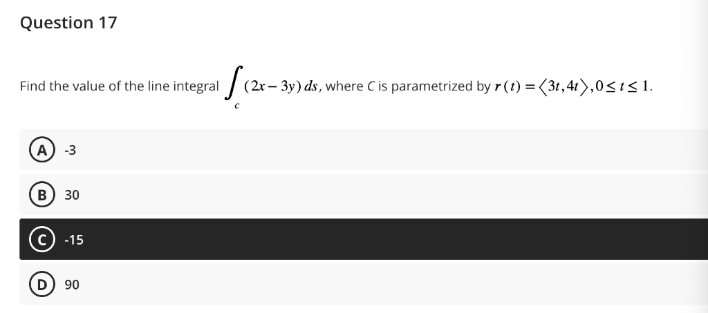 Solved Find the value of the line integral ∫c(2x−3y)ds, | Chegg.com