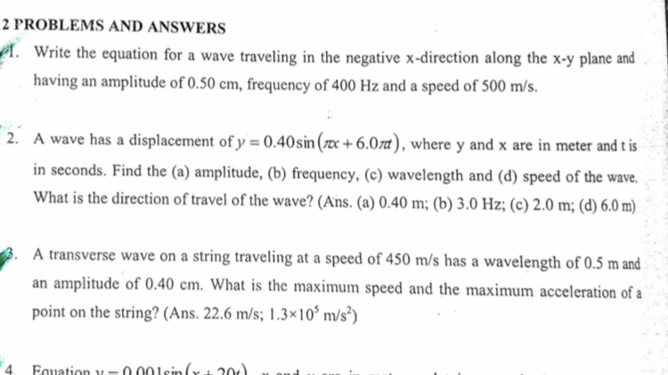 Solved 2 ﻿PROBLEMS AND ANSWERSfi. ﻿Write the equation for a | Chegg.com