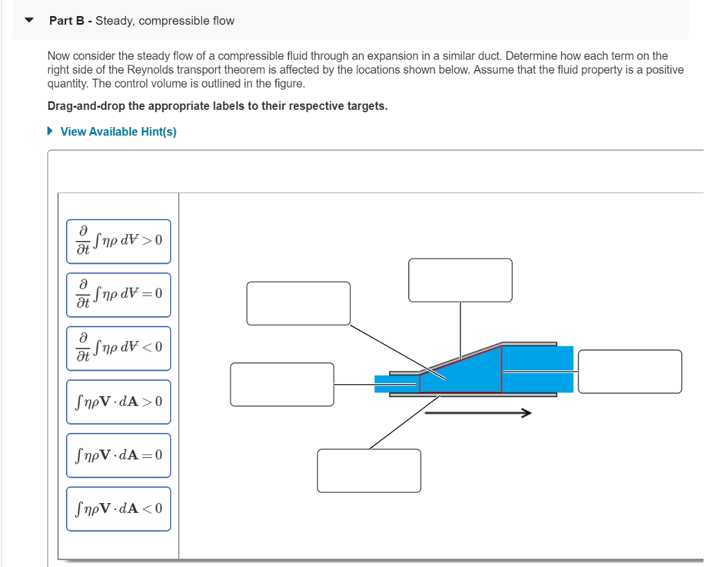 Solved Part B - Steady, compressible flow Now consider the | Chegg.com