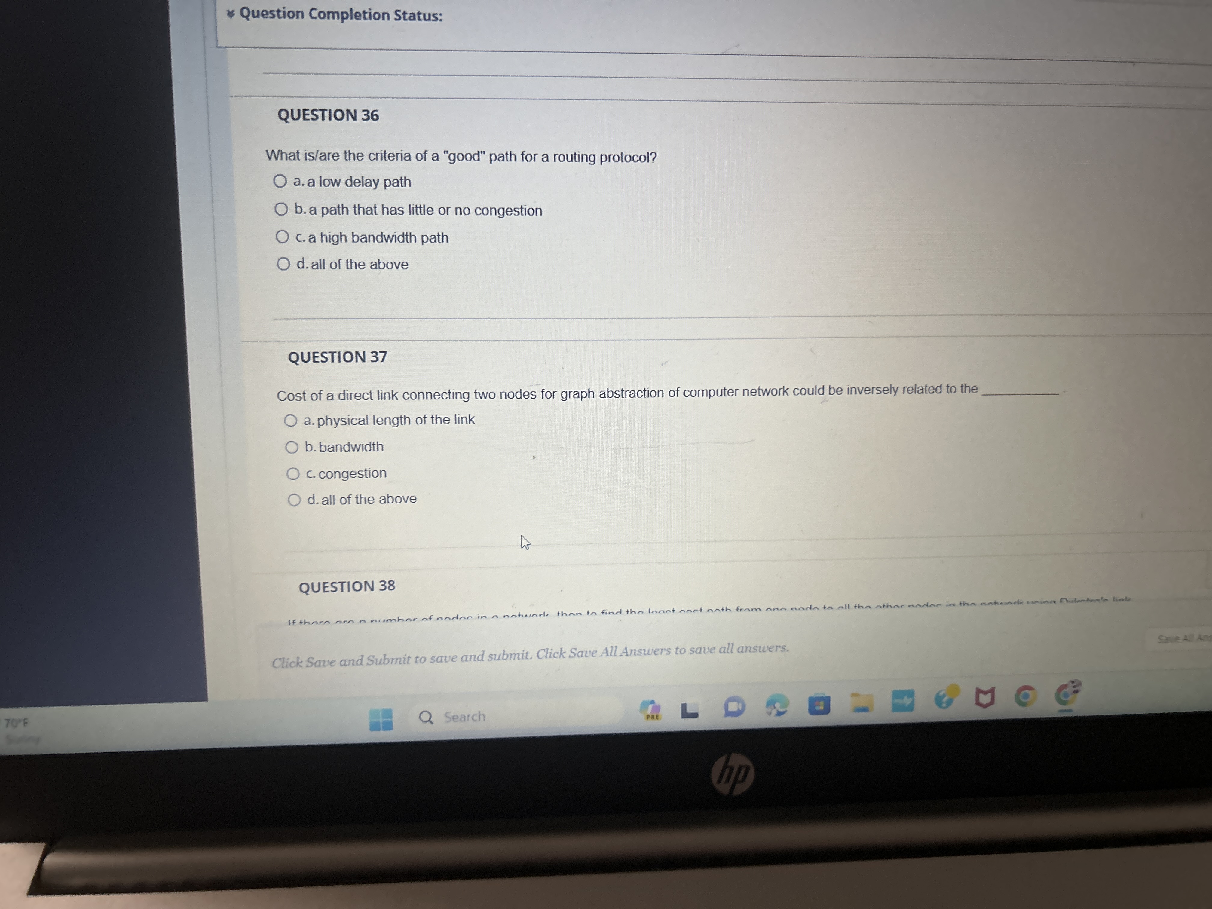 Solved Question Completion Status:QUESTION 36What is/are the | Chegg.com