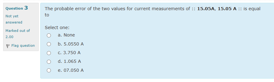 Solved The probable error of ﻿the two values for current | Chegg.com