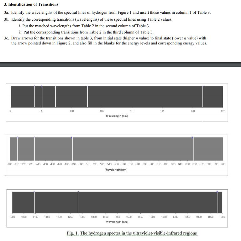 Solved 3. Identification of Transitions 3a. Identify the | Chegg.com