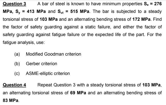 Solved Question 3 A bar of steel is known to have minimum | Chegg.com