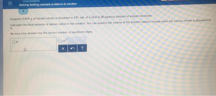 Solved Solving limiting reactant problems in solution | Chegg.com
