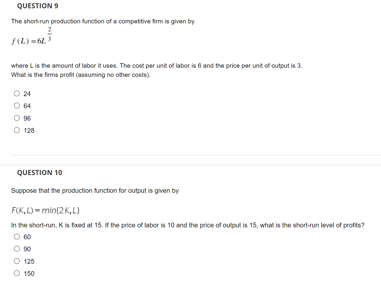 Solved Consider the following production function: f(x1,x2) | Chegg.com