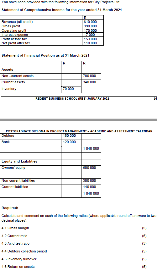 Solved You have been provided with the following information | Chegg.com