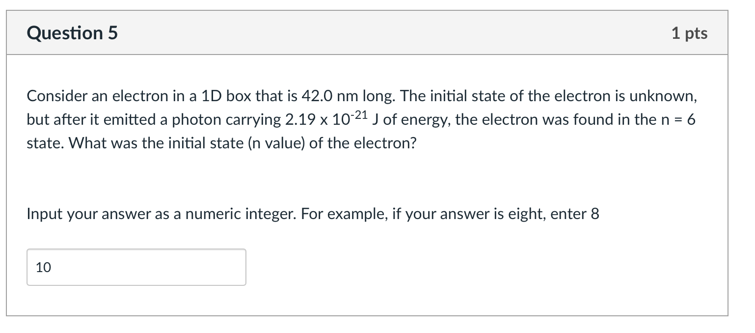 Solved Question 7 1 Pts Consider The Wavefunction X 7579