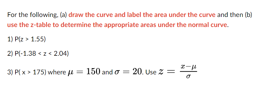 Solved For the following, (a) draw the curve and label the | Chegg.com
