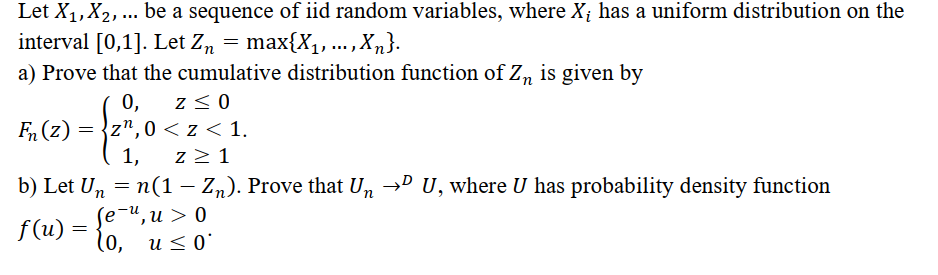 Solved Let X1,x2,... be a sequence of iid random variables, | Chegg.com