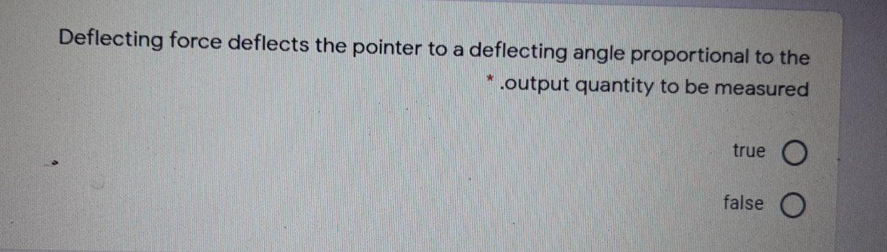 Solved Deflecting force deflects the pointer to a deflecting | Chegg.com