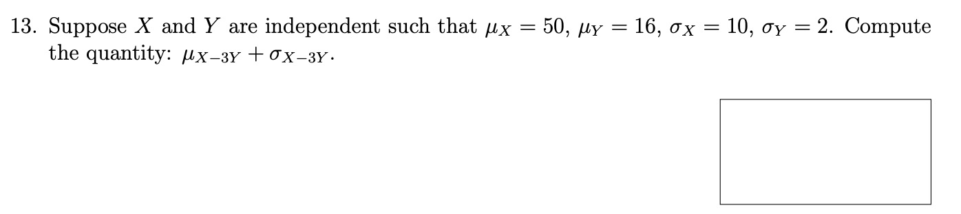 Solved Suppose x ﻿and Y ﻿are independent such that | Chegg.com