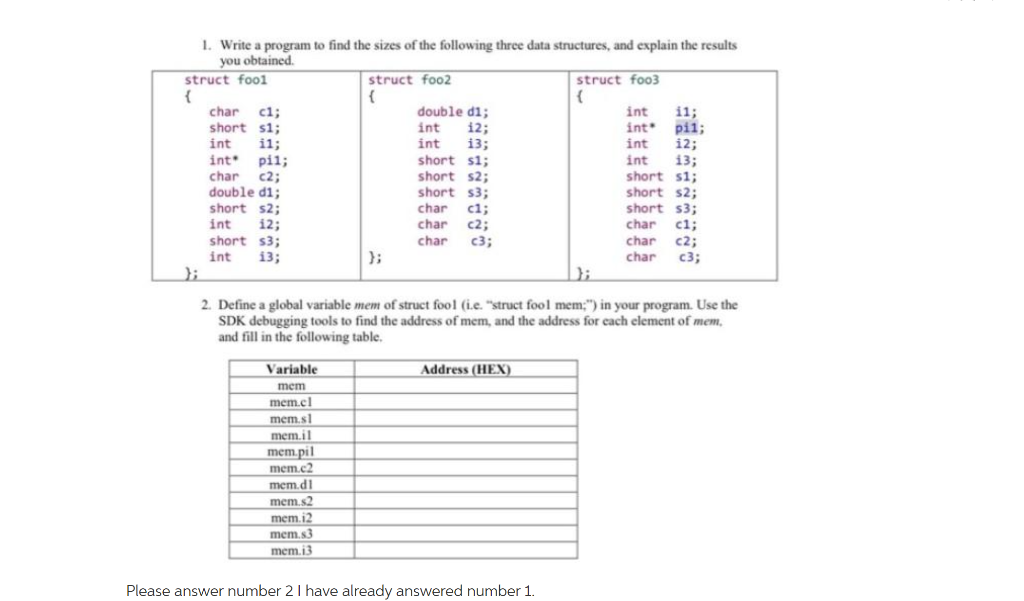 int int int pil; int 1. Write a program to find the | Chegg.com