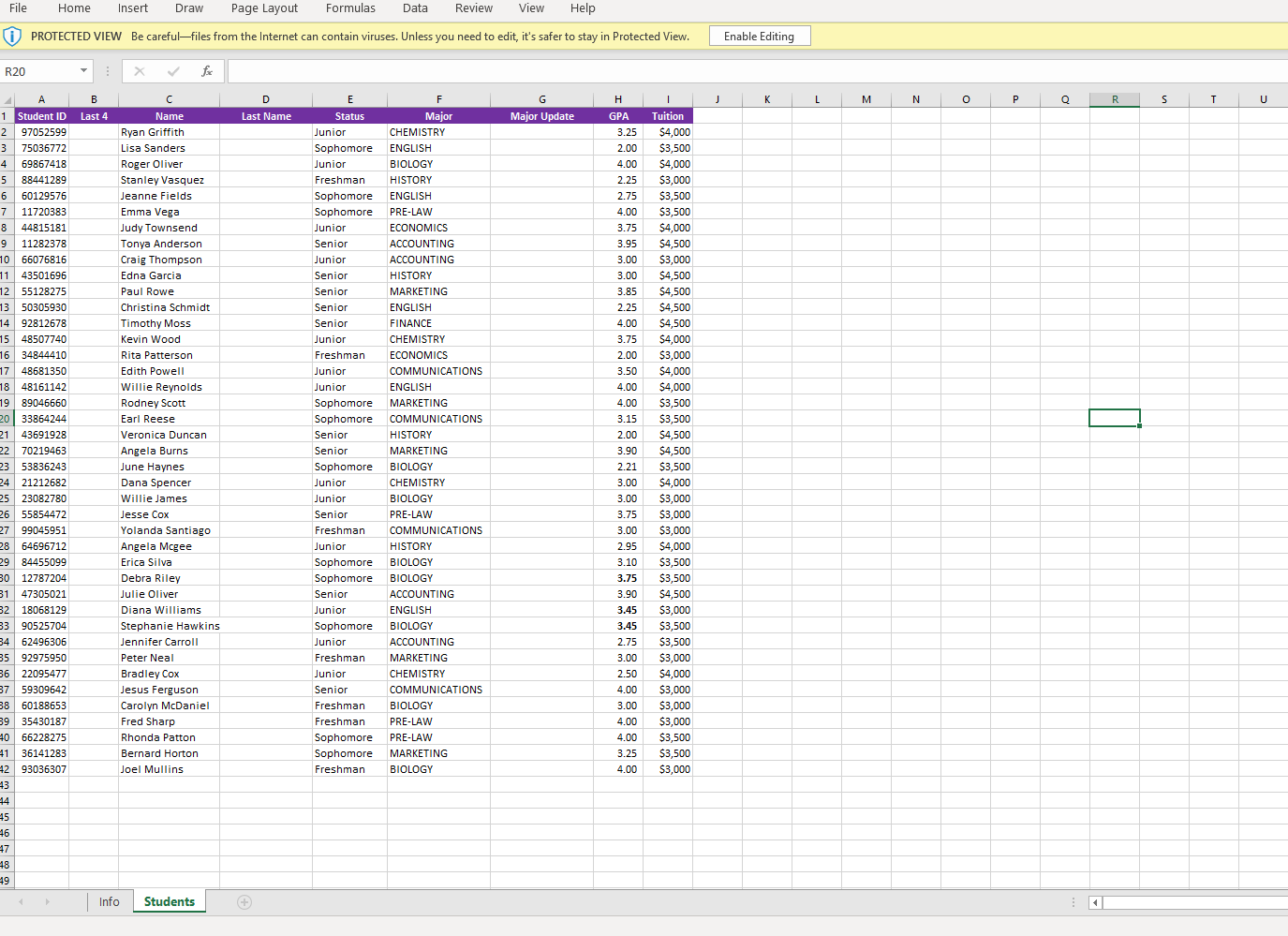 Solved Exp19_Excel_Ch11_ML1_Internships Project Description: | Chegg.com