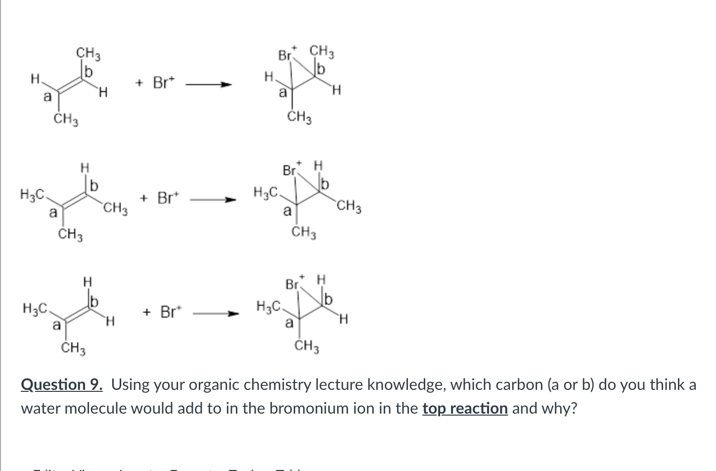 Solved CH CH CH3 H2C H3C НЫС: CH A А. В. с Question 7. Which | Chegg.com