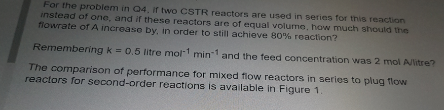 Solved If an aqueous phase reaction AR takes place in a CSTR | Chegg.com