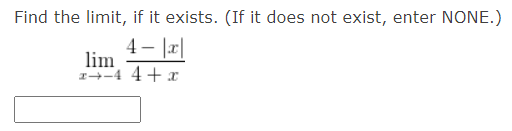 Solved Find the limit, if it exists. (If it does not exist, | Chegg.com