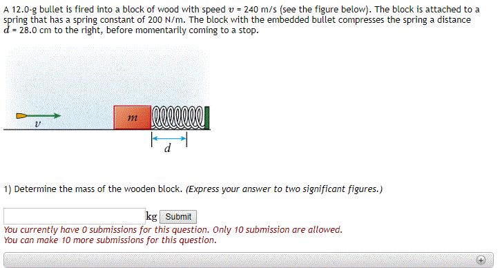 Solved A 12.0-g bullet is fired into a block of wood with | Chegg.com