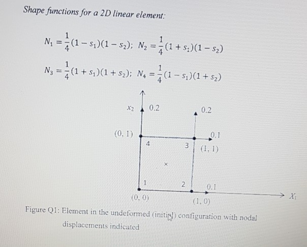 Consider a two dimensional quadrilateral linear | Chegg.com