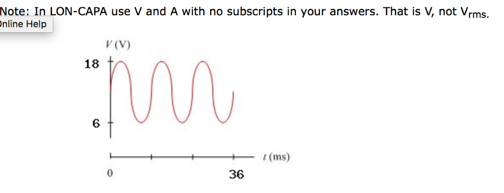 Solved Note: In LON-CAPA use V and A with no subscripts in | Chegg.com