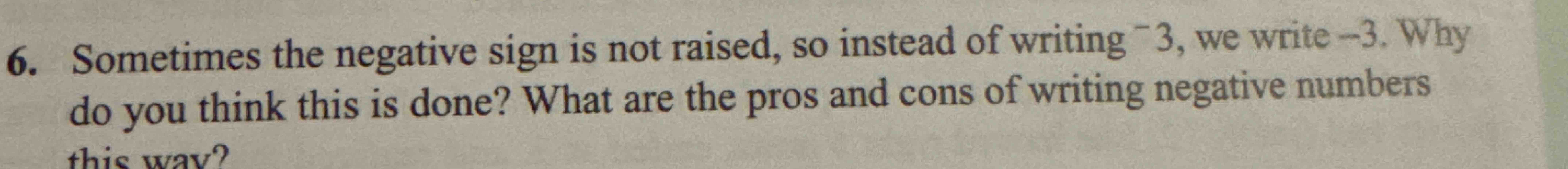 Solved Sometimes the negative sign is not raised, so instead | Chegg.com