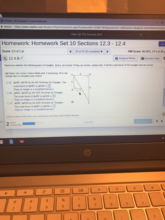 Solved Determine whether the following pairs of triangles. | Chegg.com