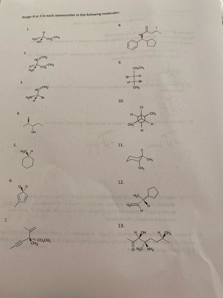 Solved Assign R or S to each stereocenter in the | Chegg.com