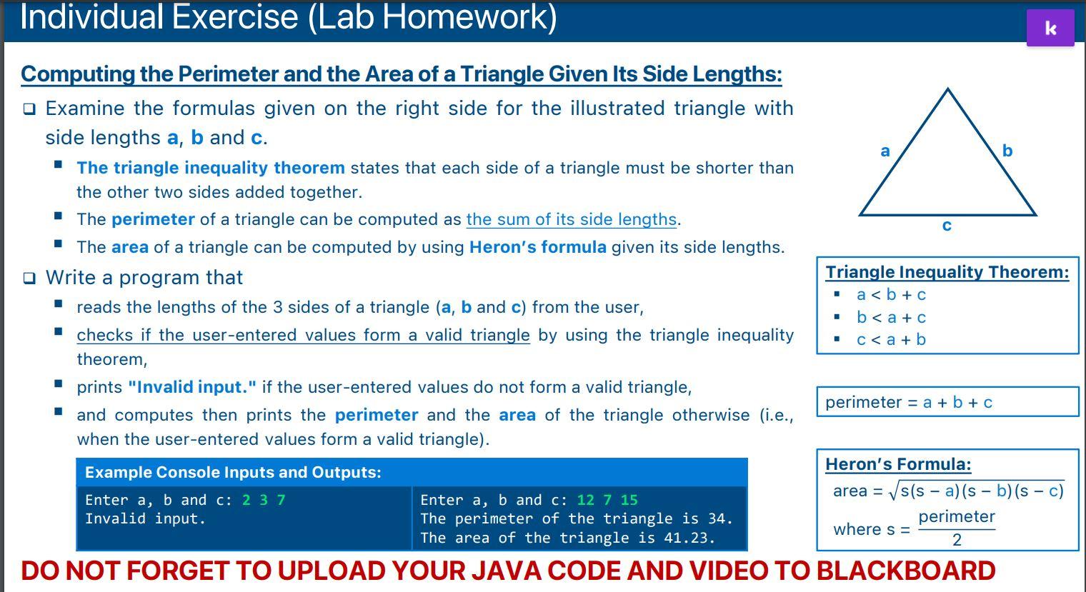 Solved Individual Exercise (Lab Homework) Computing the | Chegg.com