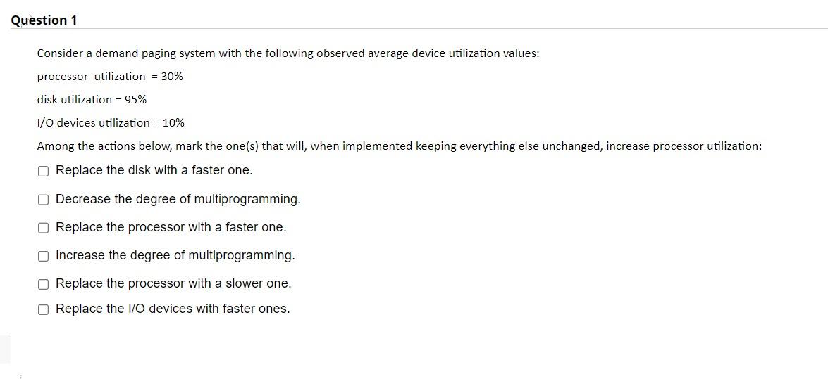 Solved Consider a demand paging system with the following | Chegg.com