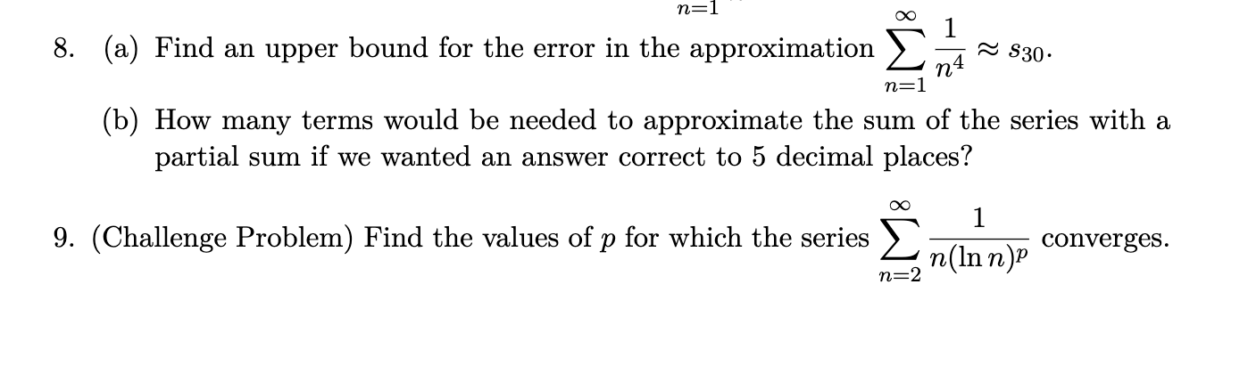 Solved 8. (a) Find an upper bound for the error in the | Chegg.com
