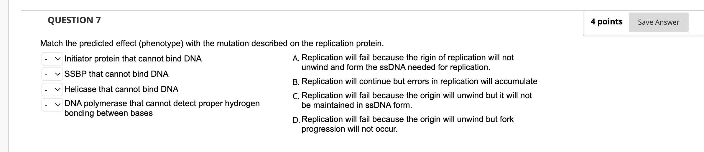 Solved Match the predicted effect (phenotype) with the | Chegg.com