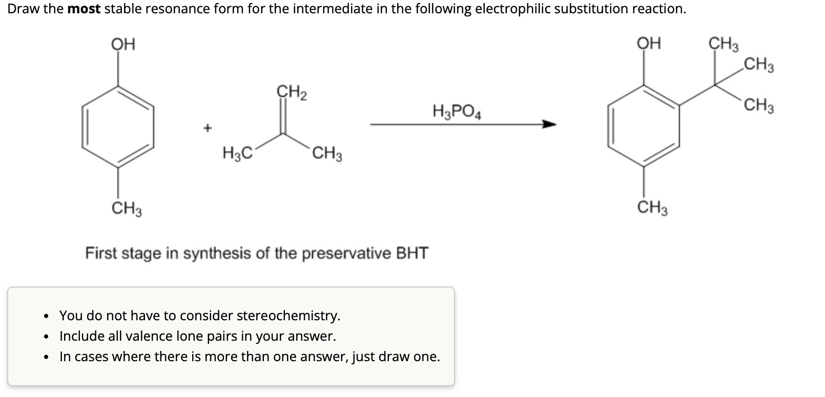 Solved Draw the most stable resonance form for the | Chegg.com