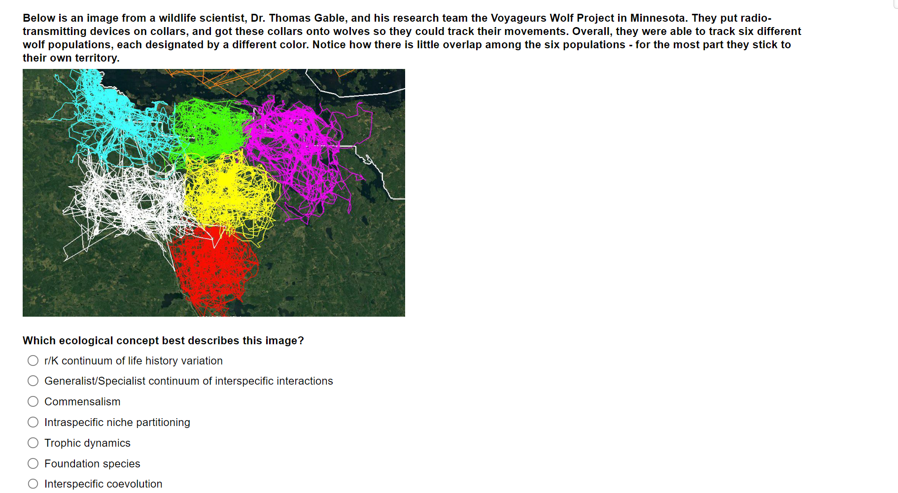 Solved Below is an image from a wildlife scientist, Dr. | Chegg.com