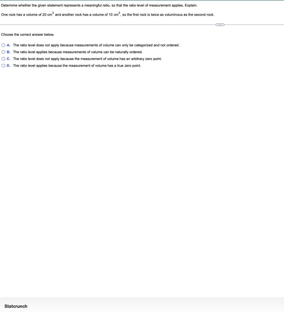 Solved Determine whether the given statement represents a | Chegg.com