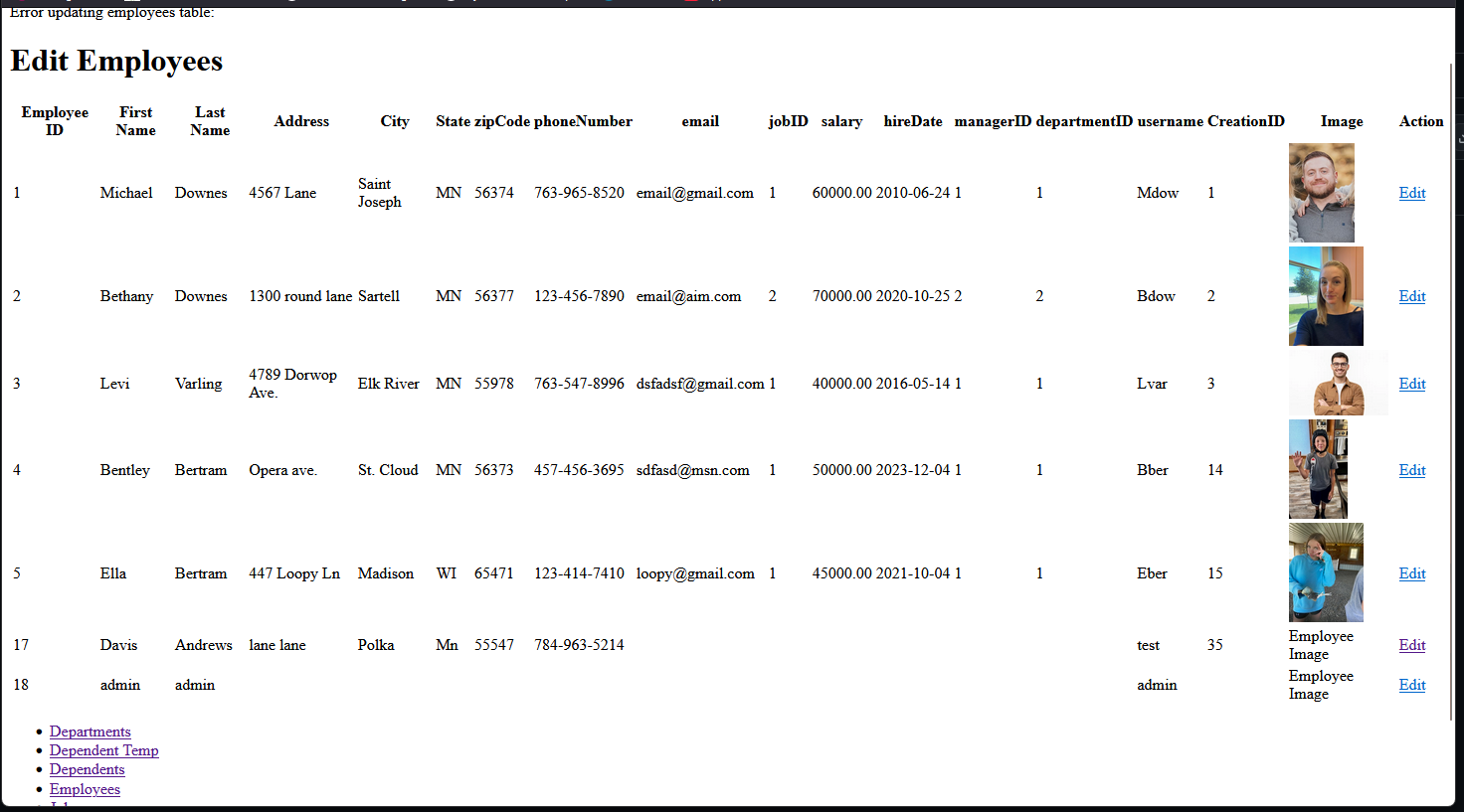 Solved I want to make a html/php file to udate the | Chegg.com