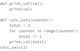 Solved def print_val(val): print(val) def | Chegg.com