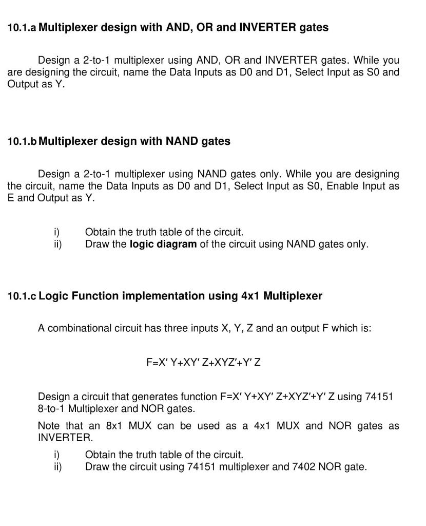 Solved 10 Combinational Logic Circuit Design With Chegg