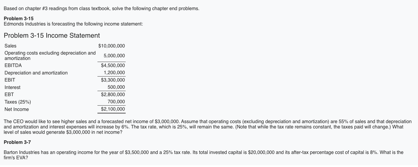 Solved Based on chapter \#3 readings from class textbook, | Chegg.com