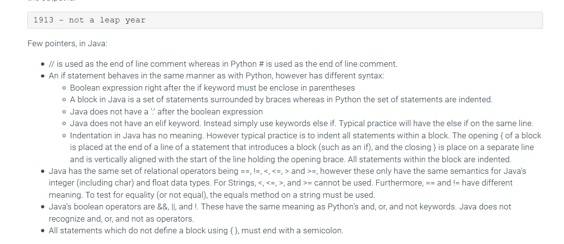 11.7 LAB: Leap year - Java version For this lab check | Chegg.com