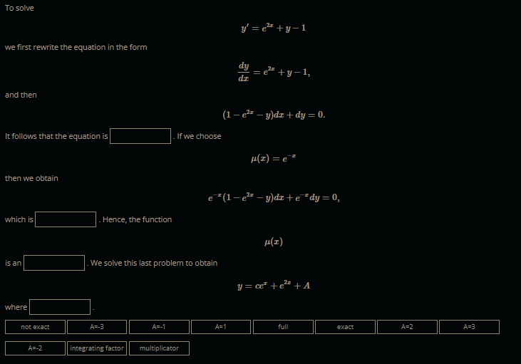 Solved To solve we first rewrite the equation in the form | Chegg.com