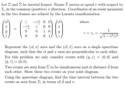 Solved Let S and be inertial frames. Frame moves at speed v | Chegg.com