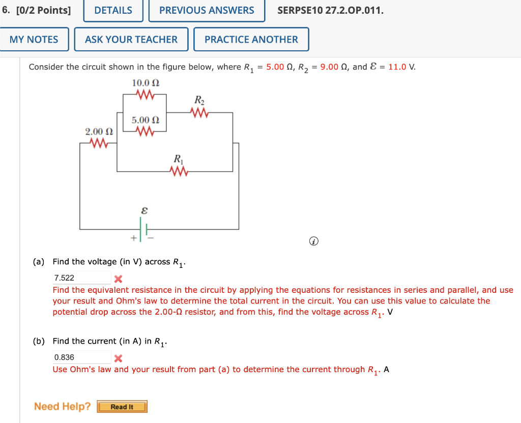 Solved 6. [0/2 points] DETAILS PREVIOUS ANSWERS SERPSE10 | Chegg.com