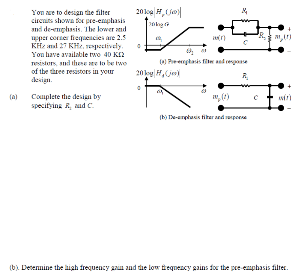 Solved 20log H, (jo) 20log G 00₁ m(t) C You are to design | Chegg.com