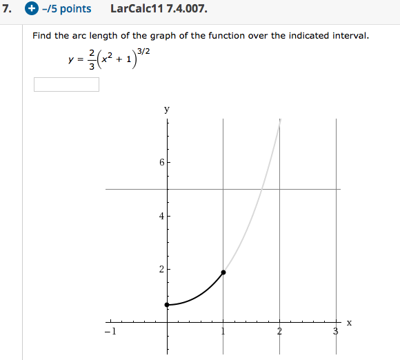 Solved 7. + -/5 points LarCalc11 7.4.007. Find the arc | Chegg.com Solved 7. + -/5 points LarCalc11 7.4.007. Find the arc | Chegg.com