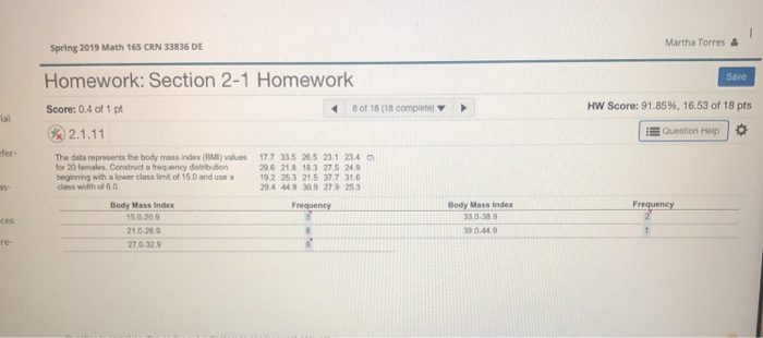 Solved Martha Torres & Spring 2019 Math 165 CRN 33836 DE | Chegg.com Solved Martha Torres & Spring 2019 Math 165 CRN 33836 DE | Chegg.com