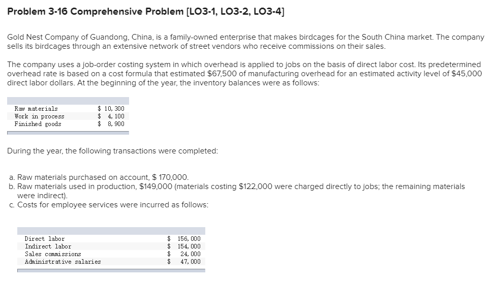 Solved Problem 3-16 Comprehensive Problem [LO3-1, LO3-2, | Chegg.com