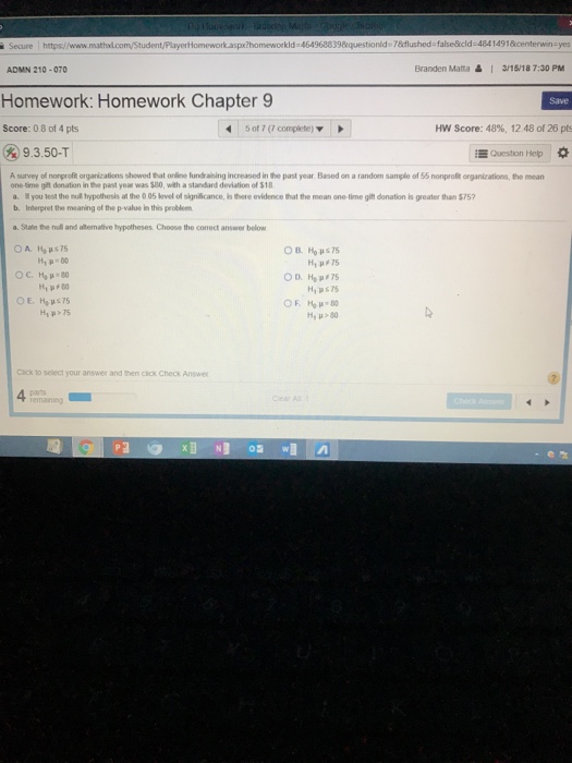 Solved 을 Secure http://w wmathxlcom StudentmayerHomework asp | Chegg.com
