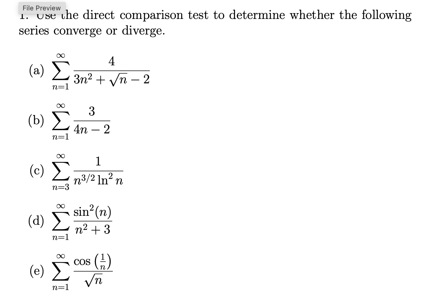 Solved File PreviewFile Preview 1. ﻿Use ᄂhe direct | Chegg.com